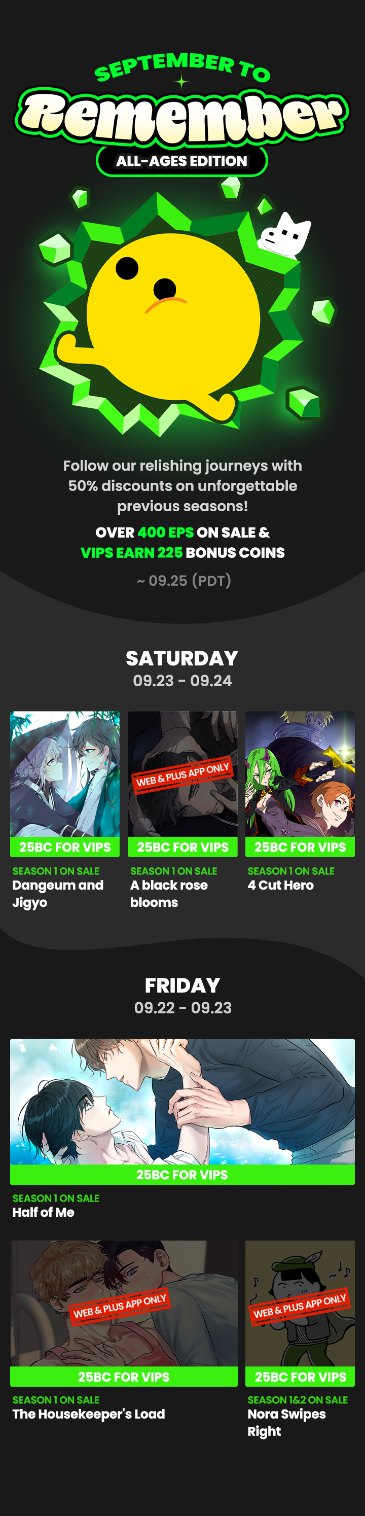 SEPTEMBER TO REMEMBER - Lezhin 2023 September Event - Lezhin Comics