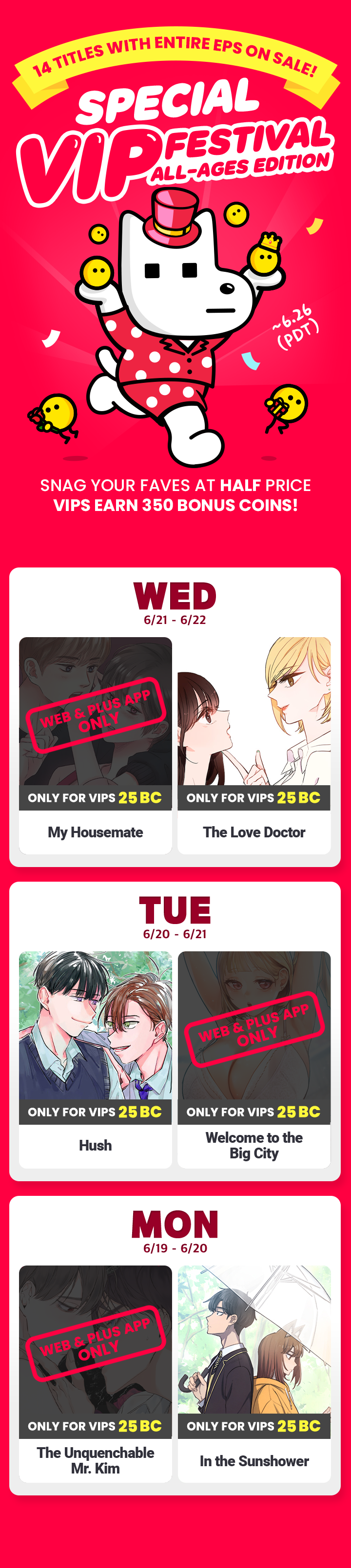 SPECIAL VIP FESTIVAL :) - Entire EPS, 50% OFF for a limited time ...